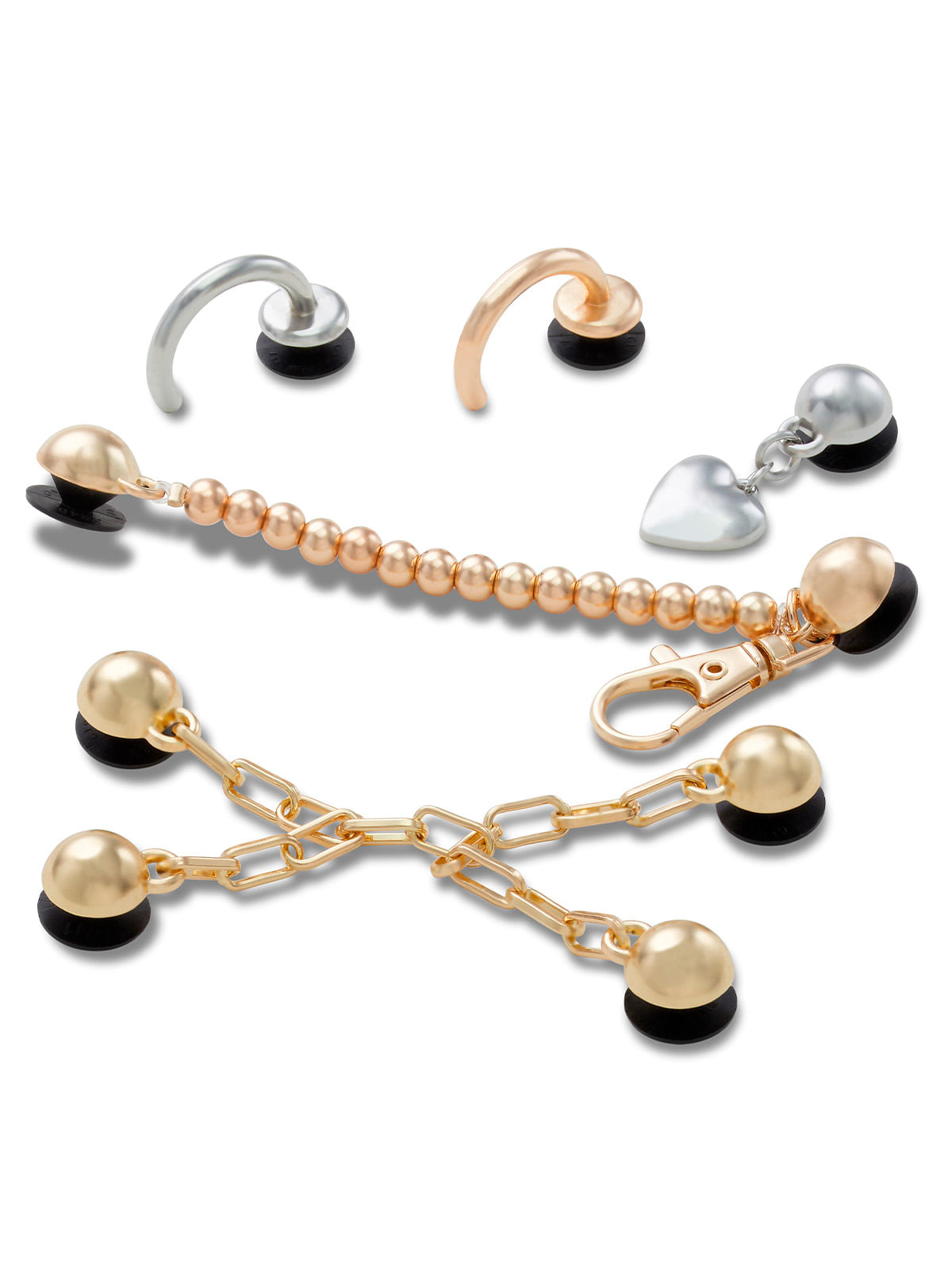 Jibbitz Accesorios Dorados Y Plateados Pack De 5 Crocs - Crocs Chile